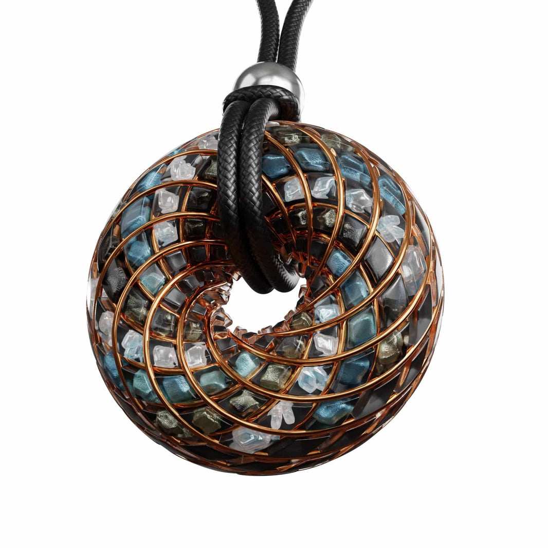 Aqua Superluminal iTorus iZ Crystal Toroidal Pendant